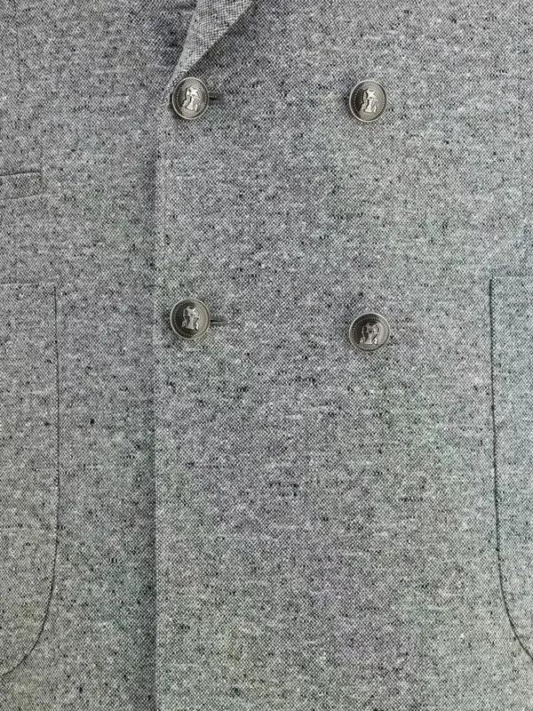 Brunello Cucinelli Double-breasted Textured Suit