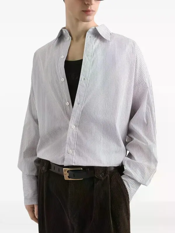 Dolce & Gabbana Striped Long-sleeve Shirt - White