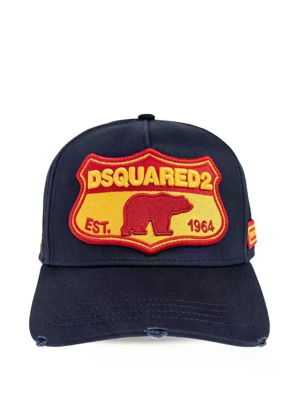 Dsquared2 Bear-patch Baseball Cap - Blue