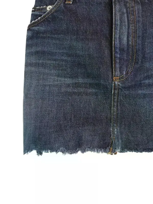 Dolce & Gabbana Frayed Mini Denim Skirt