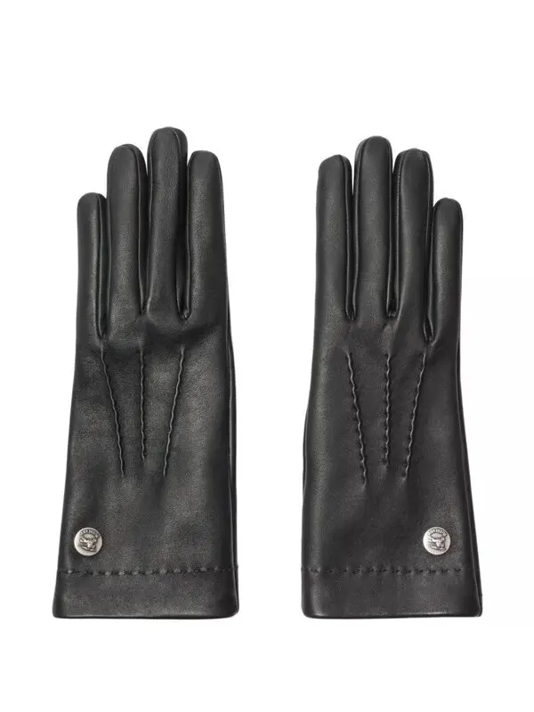 Burberry Equestrian Knight Stud Gloves - Black