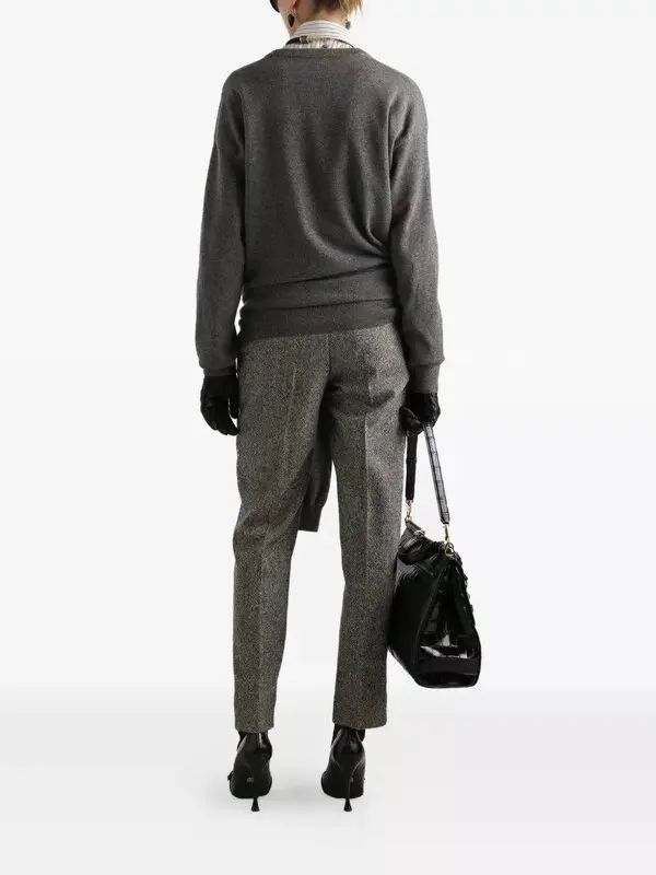 Dolce & Gabbana Tie-detail V-neck Sweater