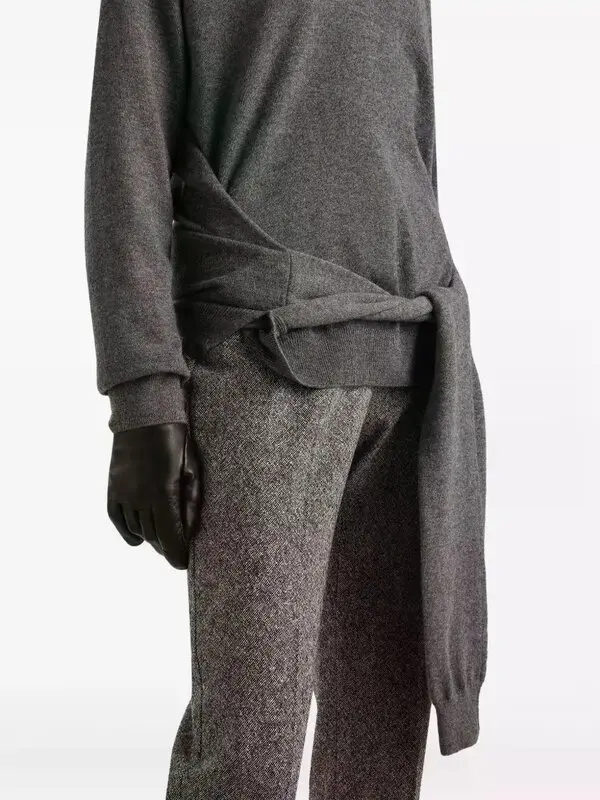 Dolce & Gabbana Tie-detail V-neck Sweater