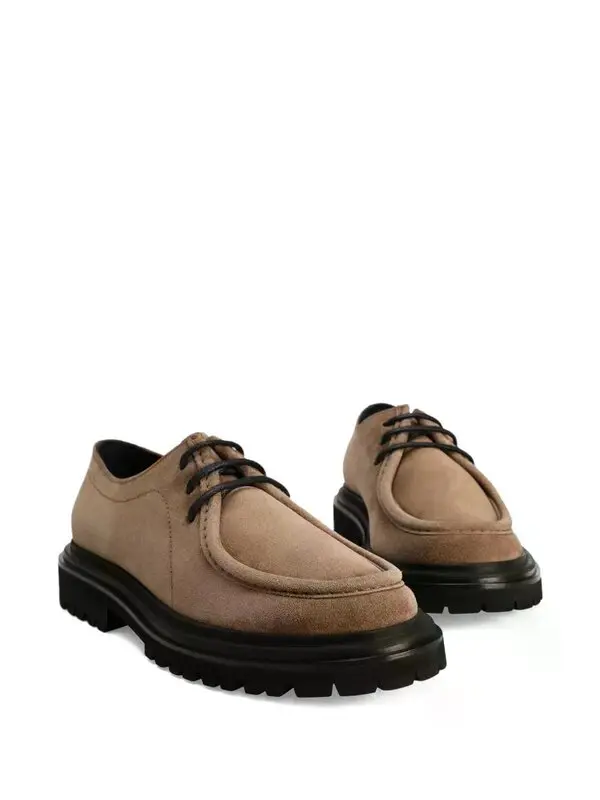 Dolce & Gabbana Tan Suede Derby Oxfords Dolce & Gabbana Tan Suede Dress Shoes Men main image 2