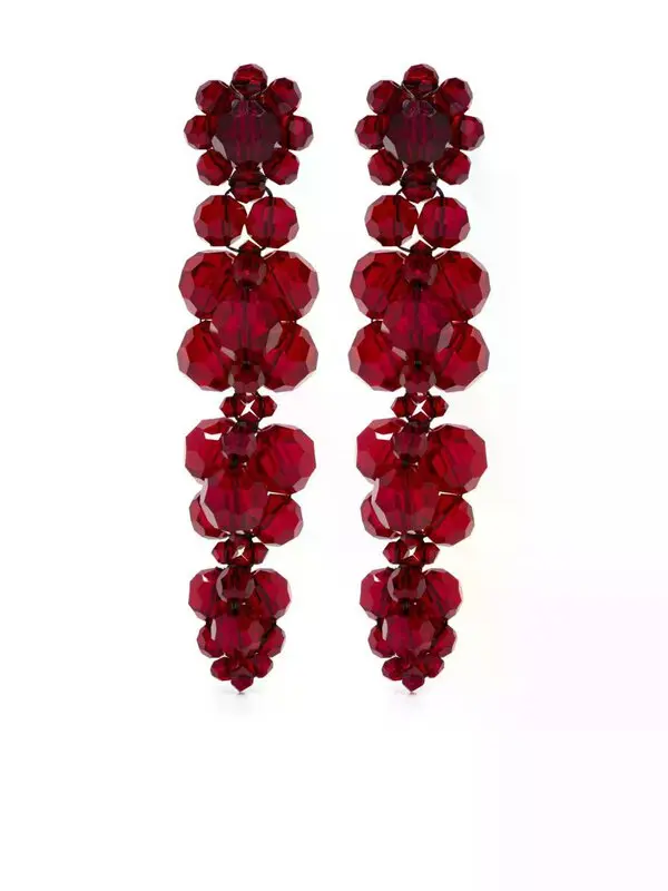 Simone Rocha Crystal-flower Earring - Red