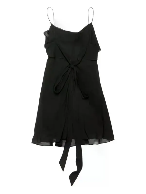 Acne Studios Ruffled Bow-tie Dress - Black