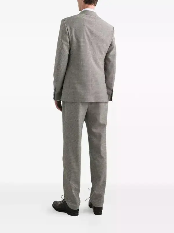 Dolce & Gabbana Houndstooth Pleat-detail Trousers - Grey