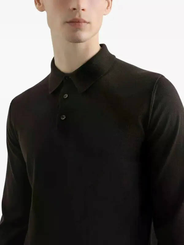 Dolce & Gabbana Long-sleeve Polo Shirt - Brown
