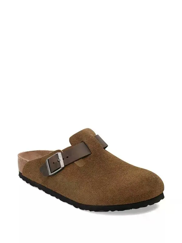 BIRKENSTOCK Suede Buckle Clogs