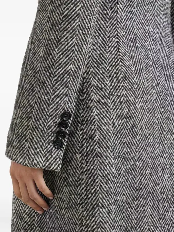 Dolce & Gabbana Herringbone Buttoned Coat