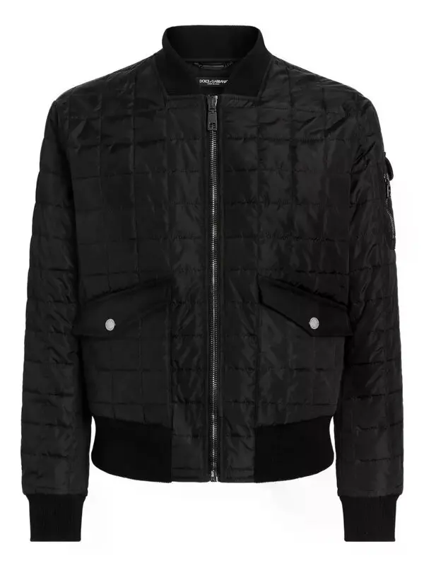 Dolce & Gabbana Quilted Bomber Jacket - Black