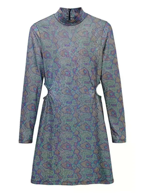 Desigual Abstract Print Cut-out Mini Dress