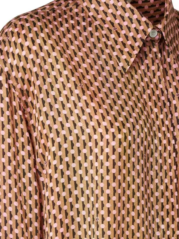 Fendi Dots-jacquard Silk Shirt