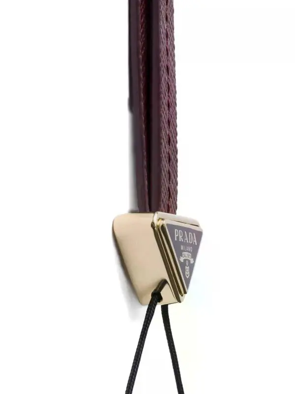 Prada Triangle-logo Leather Phone Strap