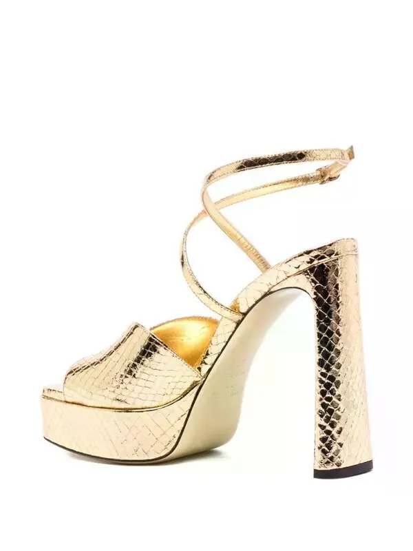 JIMMY CHOO 120mm Snakeskin Sandals