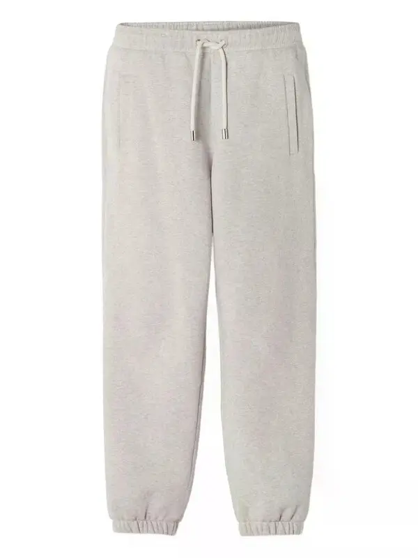 LANVIN Embroidered-logo Trousers - Grey