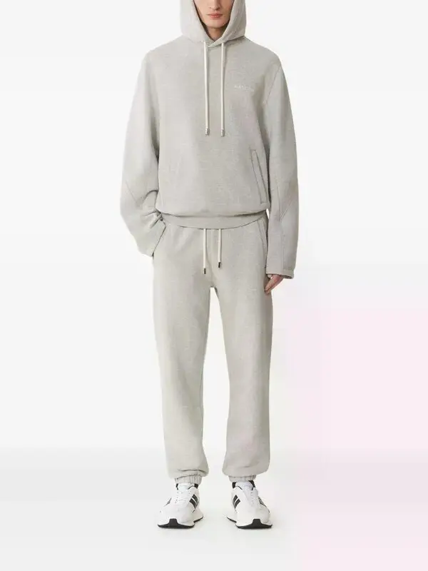 LANVIN Embroidered-logo Trousers - Grey