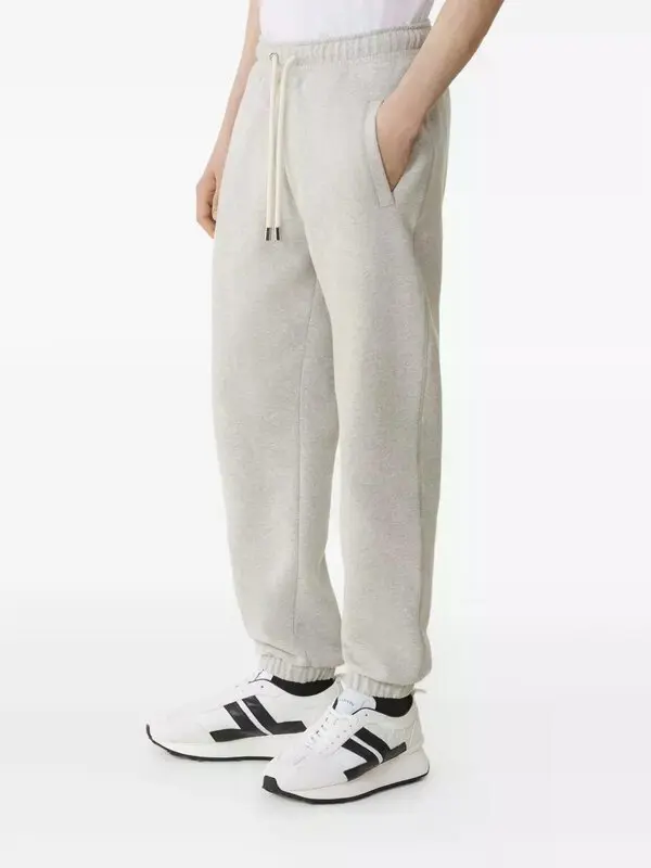 LANVIN Embroidered-logo Trousers - Grey