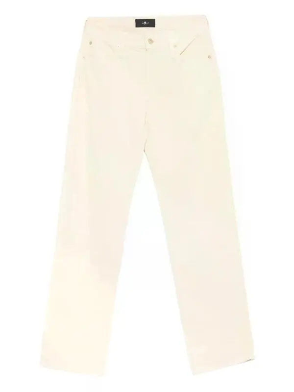 7 For All Mankind Cotton-modal Blend Straight Trousers