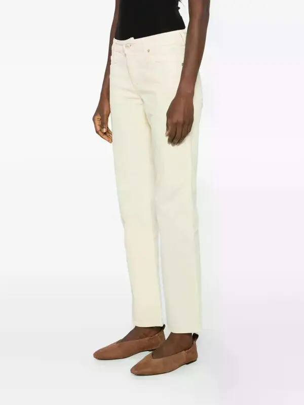 7 For All Mankind Cotton-modal Blend Straight Trousers