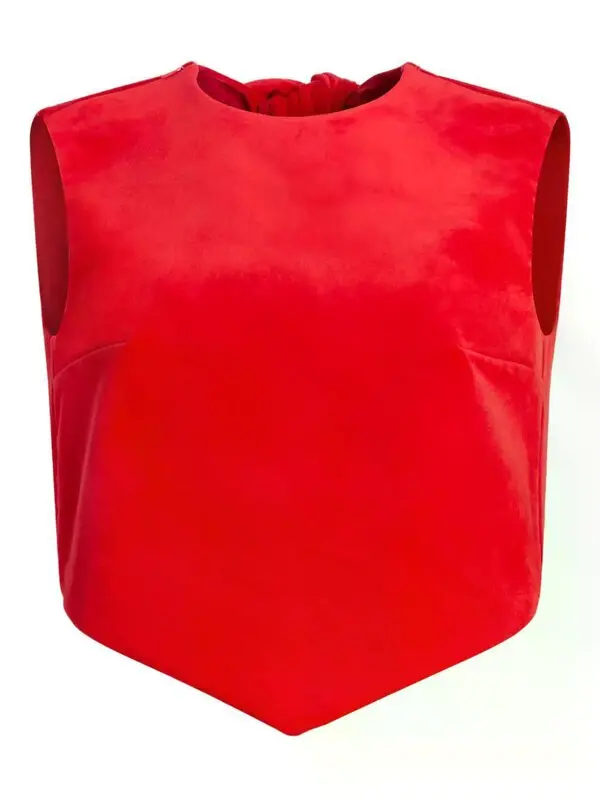 PATOU Bow-detail Sleeveless Top - Red