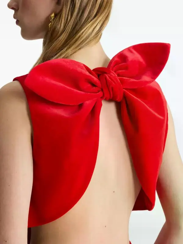 PATOU Bow-detail Sleeveless Top - Red