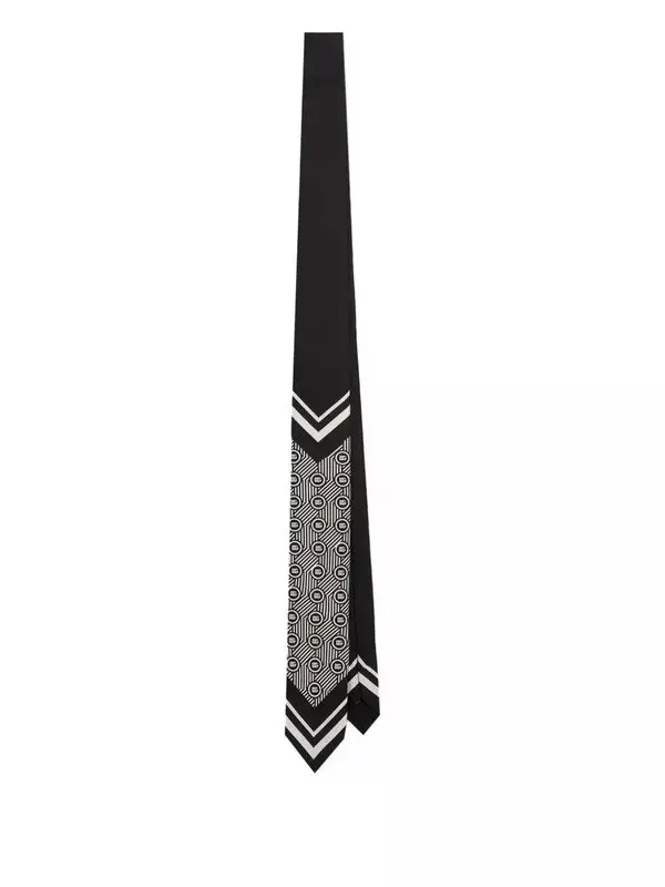 Dolce & Gabbana Geometric-pattern Silk Tie - Black