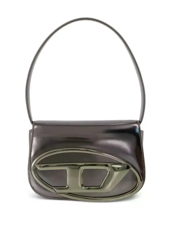 DIESEL® 1dr Leather Shoulder Bag - Grey