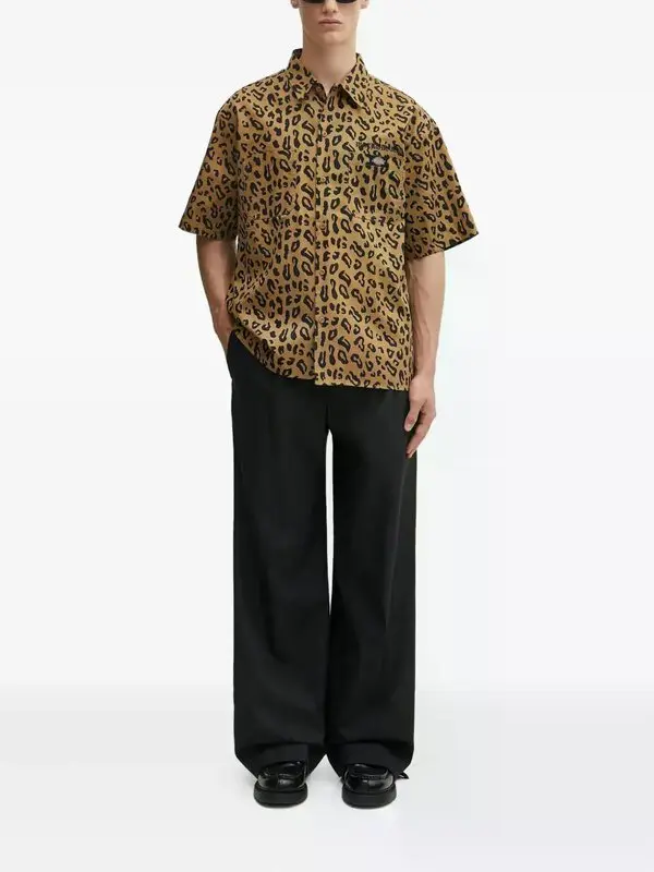 WACKO MARIA Leopard-print Short-sleeves Shirt