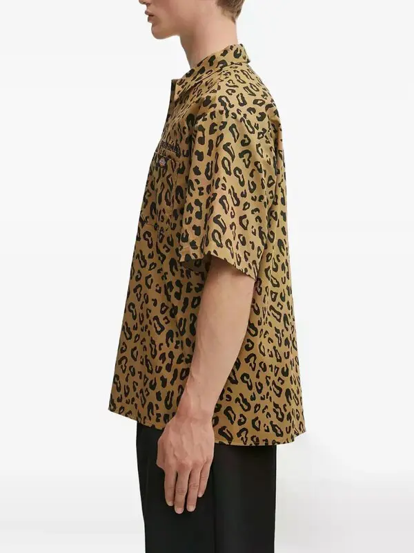 WACKO MARIA Leopard-print Short-sleeves Shirt