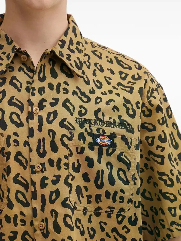 WACKO MARIA Leopard-print Short-sleeves Shirt