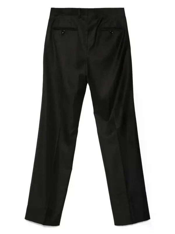 LARDINI Virgin Wool Trousers - Black