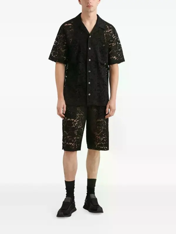 Dolce & Gabbana Lace-patterned Drawstring Shorts