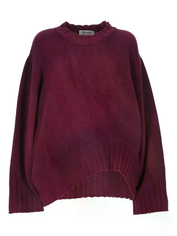 Attico Asymmetric-hem Sweater - Red