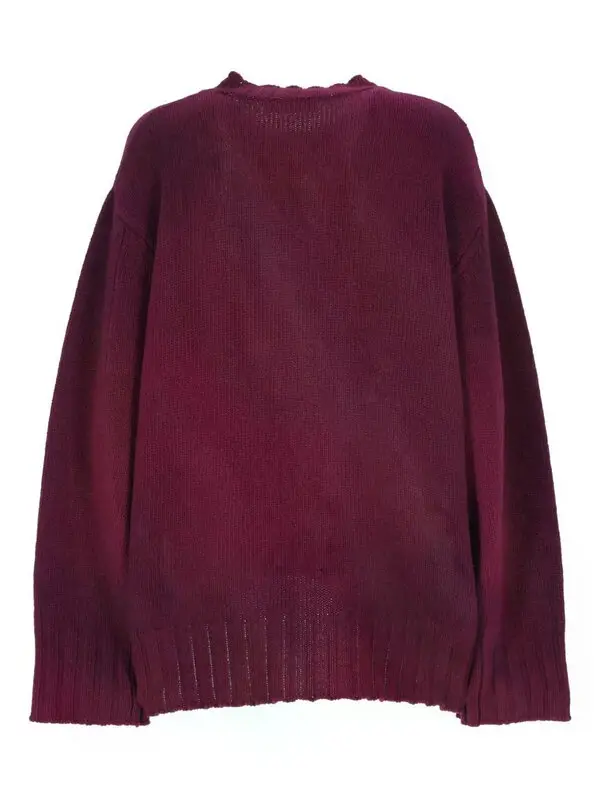 Attico Asymmetric-hem Sweater - Red