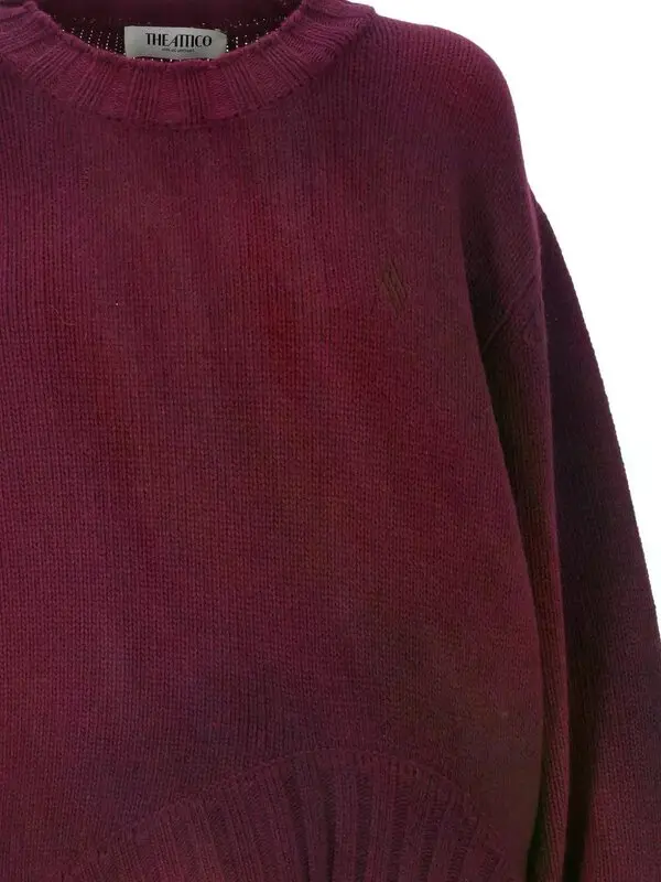 Attico Asymmetric-hem Sweater - Red