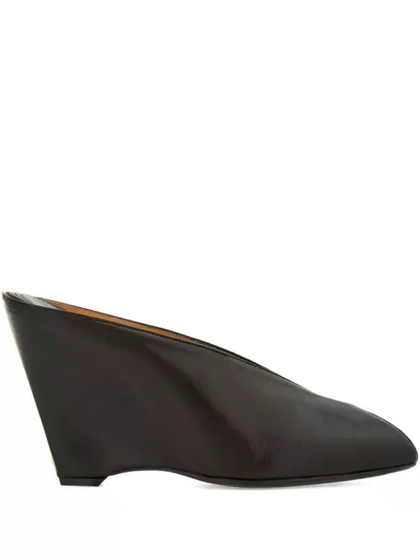 FERRAGAMO 90mm Peep-toe Heeled Mules - Black