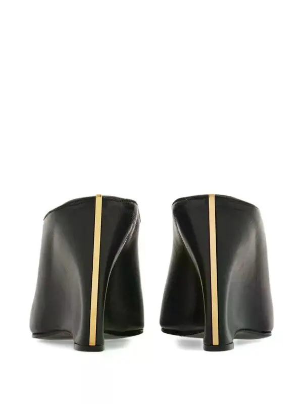 FERRAGAMO 90mm Peep-toe Heeled Mules - Black