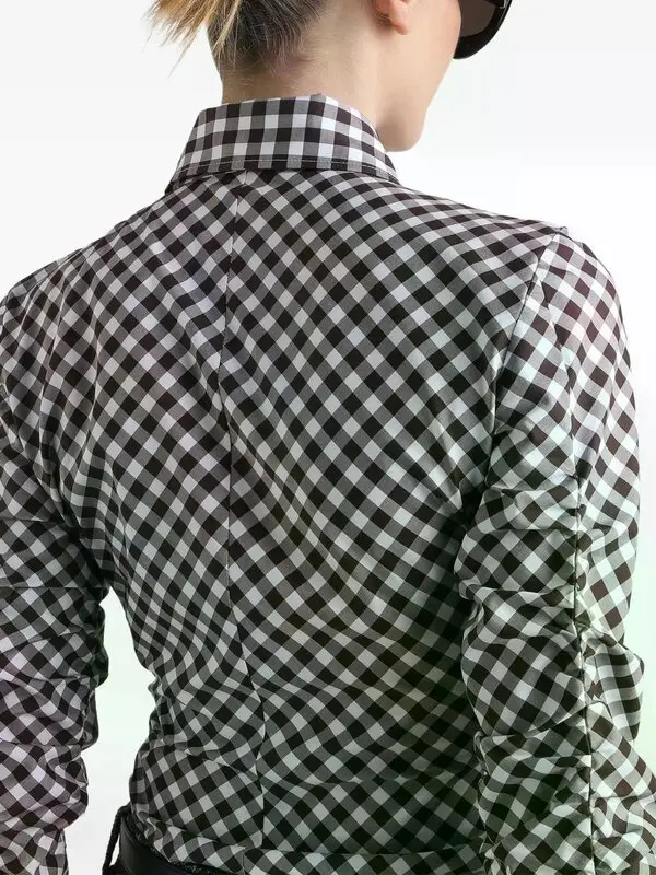 Dolce & Gabbana Gingham-check Gathered Shirt