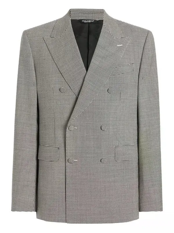Dolce & Gabbana Houndstooth Double-breasted Blazer