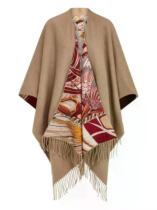 FERRAGAMO Fringed Reversible Cape