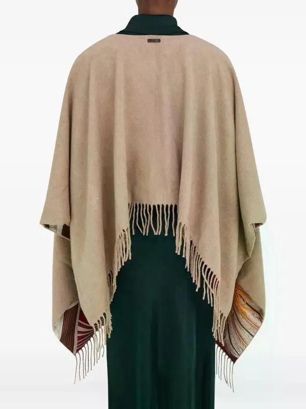 FERRAGAMO Fringed Reversible Cape