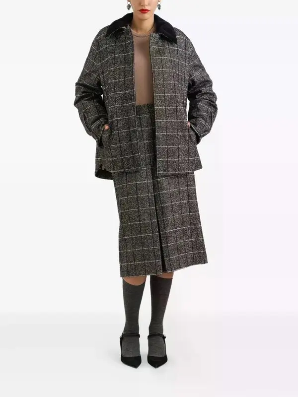 Dolce & Gabbana Checked Corduroy-collar Jacket