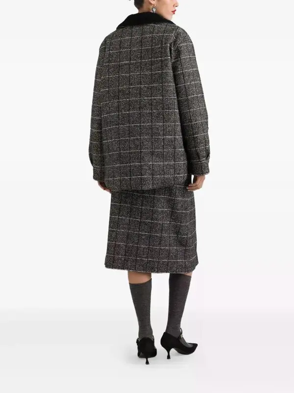 Dolce & Gabbana Checked Corduroy-collar Jacket