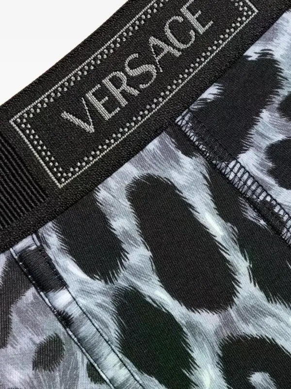 Versace Leopard-print Waistband Boxers
