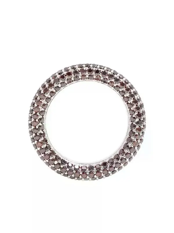 IZABEL DISPLAY Pave Crystal Ring - Brown