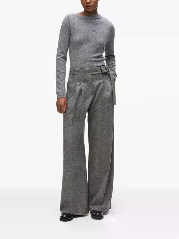 Karl Lagerfeld Pleated Belted Trousers