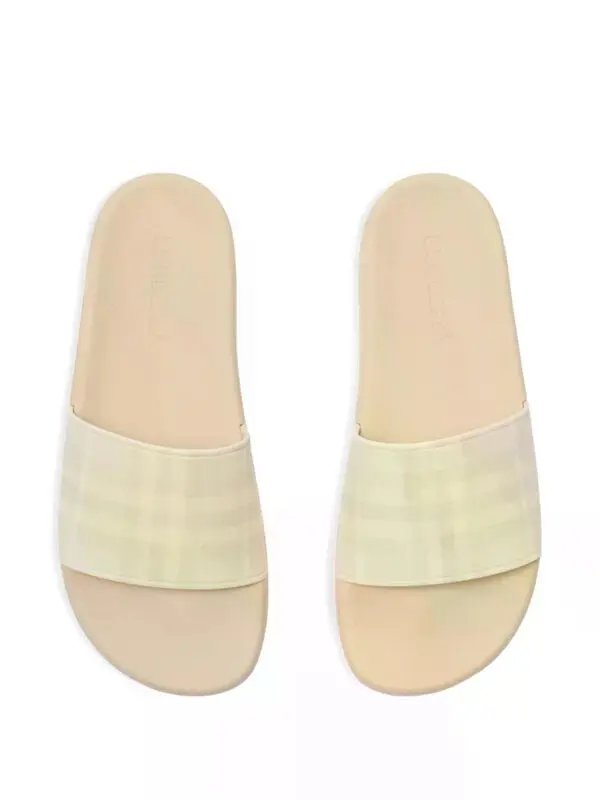 Burberry Check-print Slides - Neutrals