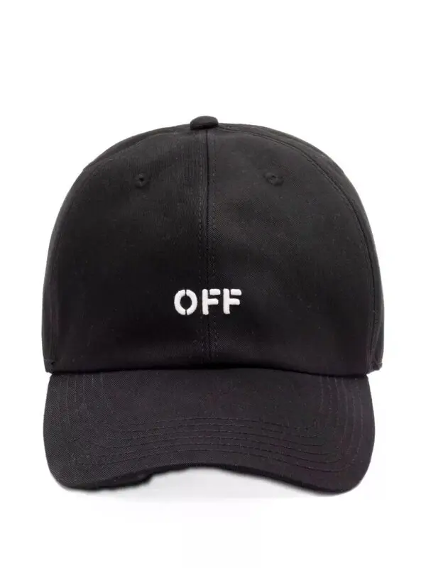 Off-White Logo-embroidered Baseball Cap - Black