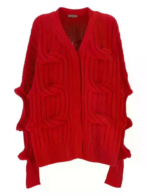 MRZ Cable-knit Wool Cardigan